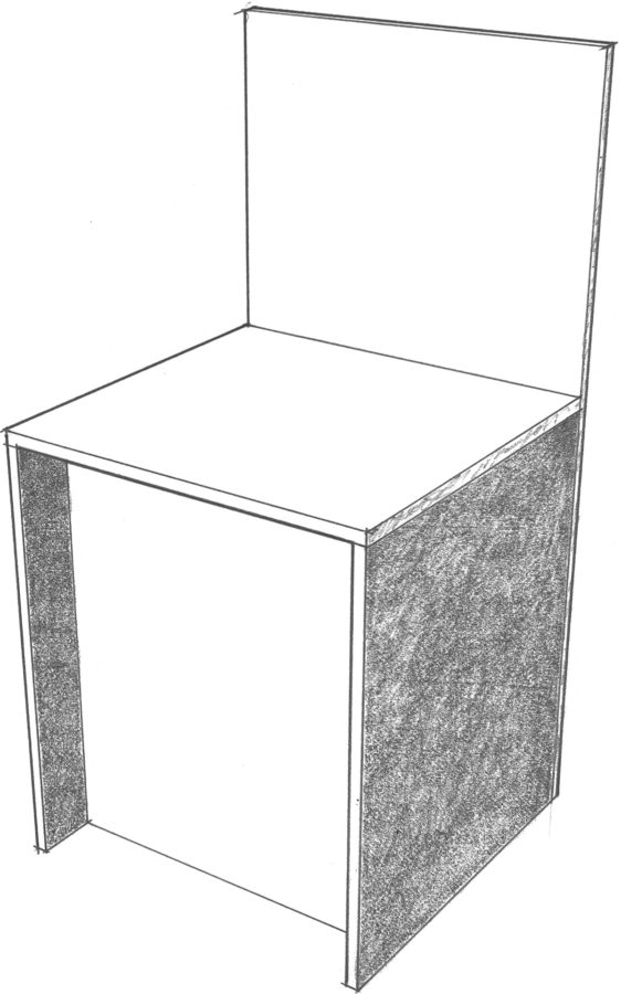Front Recessed Plywood Chair 84-12 | Donald Judd Furniture