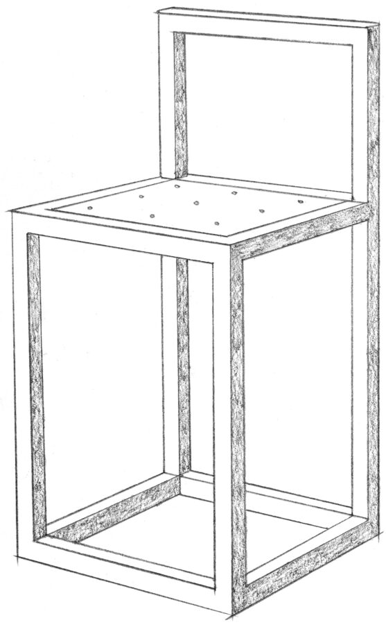 Galvanized Frame Chair 98 | Donald Judd Furniture