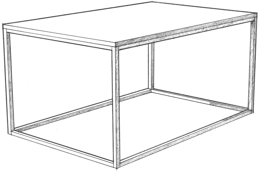 Galvanized Frame Table 98 | Donald Judd Furniture