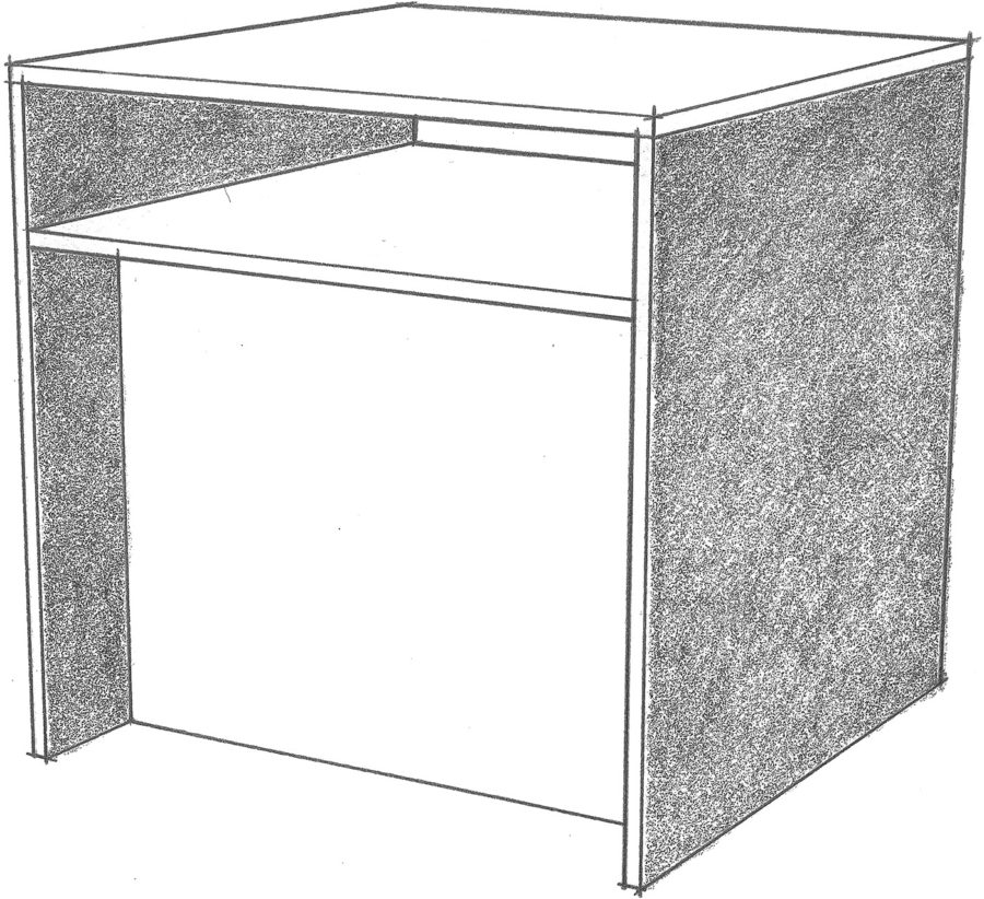 Shelf Plywood Stool 95-3 | Donald Judd Furniture